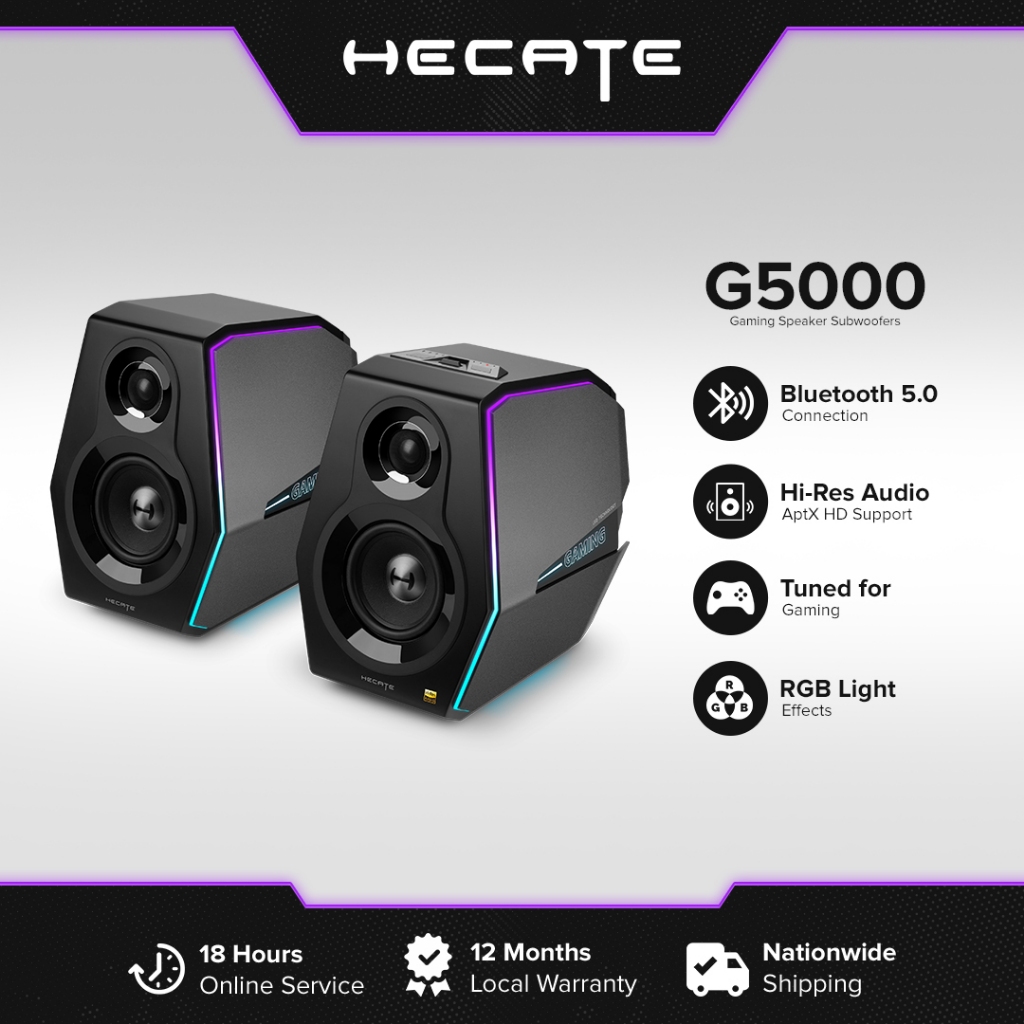 Hecate G5000 Gaming Speaker Subwoofers With RGB 11 Strips Lighting ...
