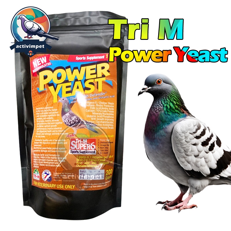 100g Pigeon Tri M Power Yeast Nucleotides Immune Booster for racing ...