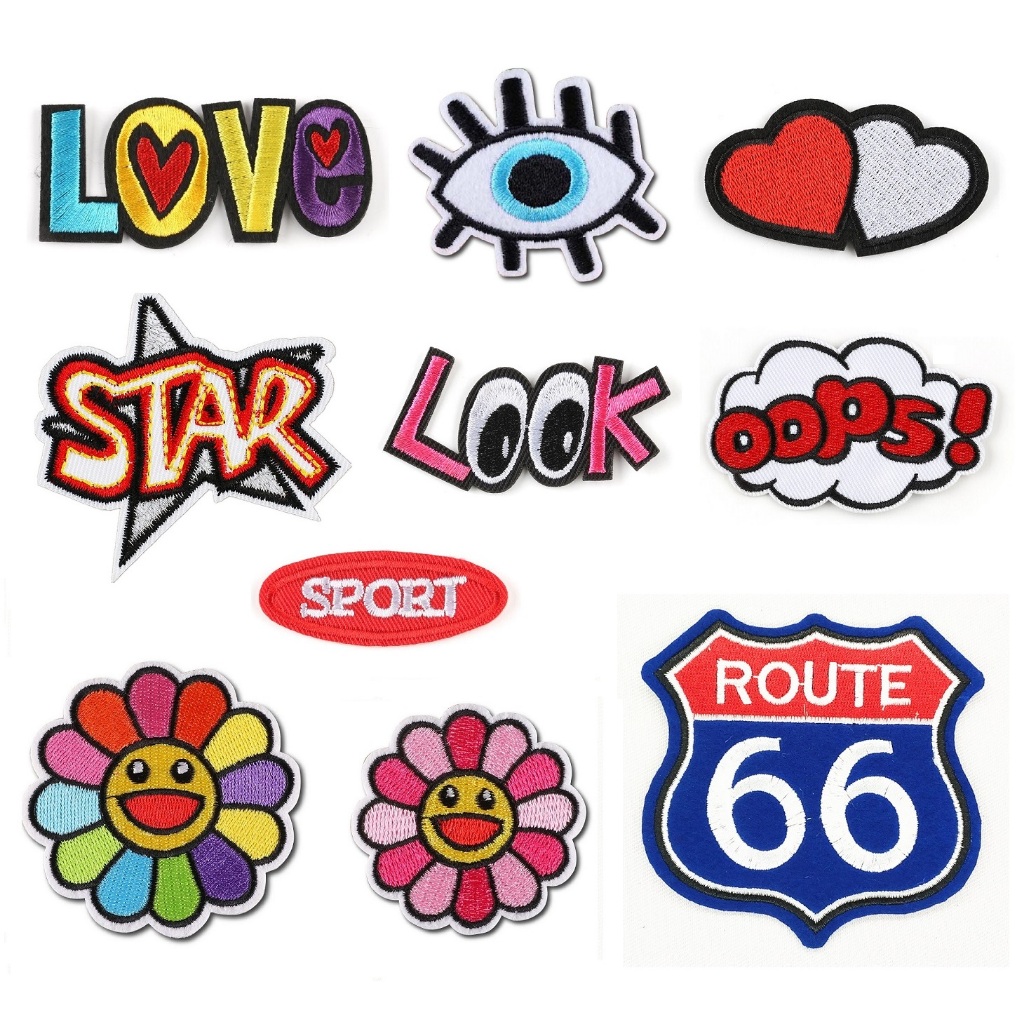 Emoji Embroidery clothes patch stickers Iron patches clothes patch DIY ...