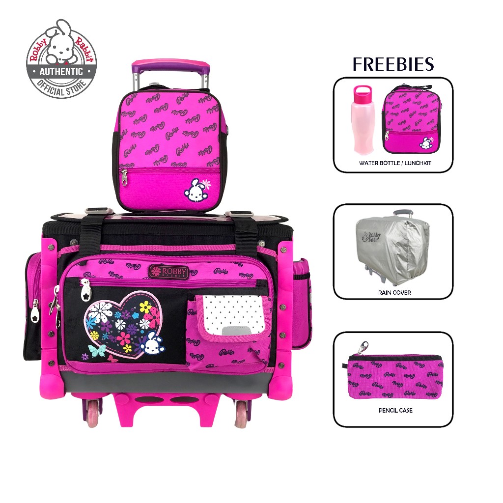 Robby Rabbit Rainbow Butterfly Medium Box-Type Trolley Bag (Floral ...