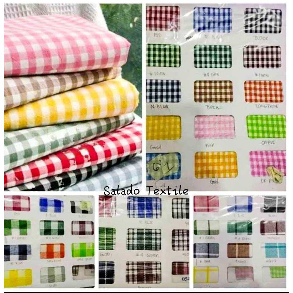 CHECKERED TWO-COLORS SCHOOL UNIFORMS 60WD SOLD PER YARDS | Shopee ...