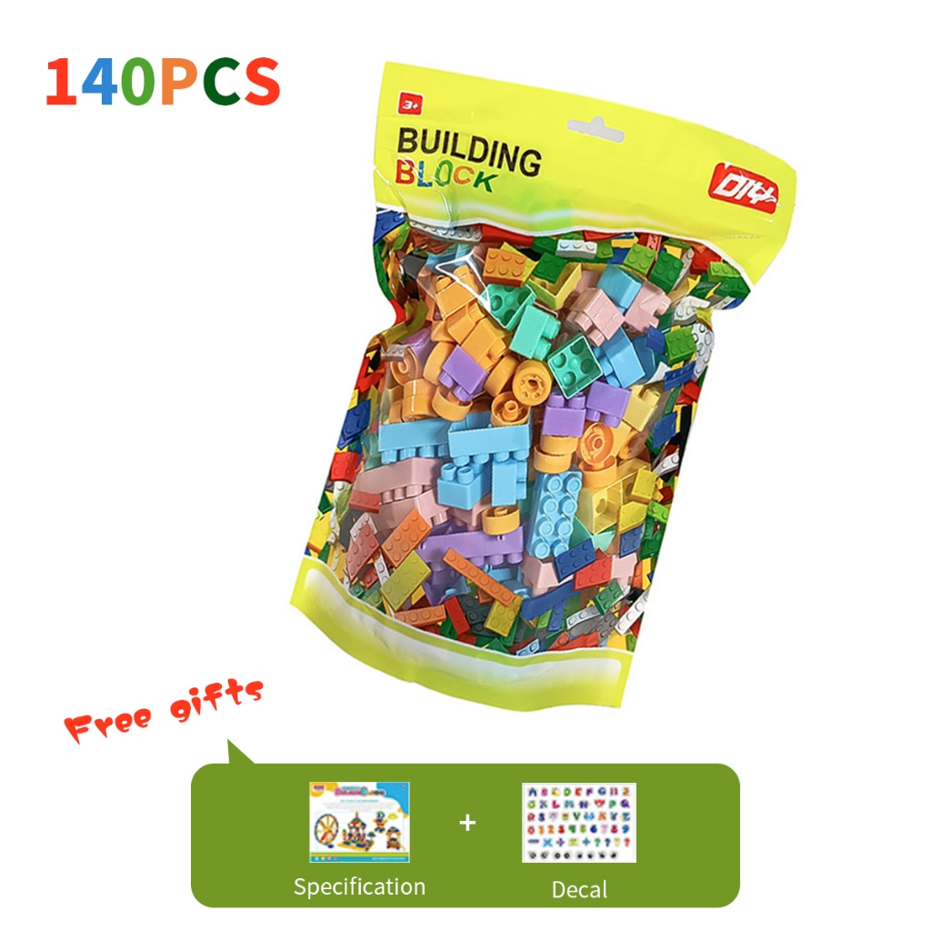 140PCS Macaron colored granular plastic building blocks for ...