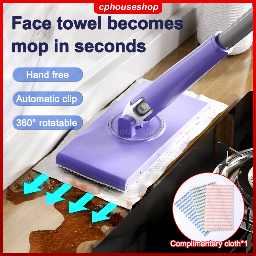 Flat mop Wash face towels rotating mop, disposable mop head, dry and ...