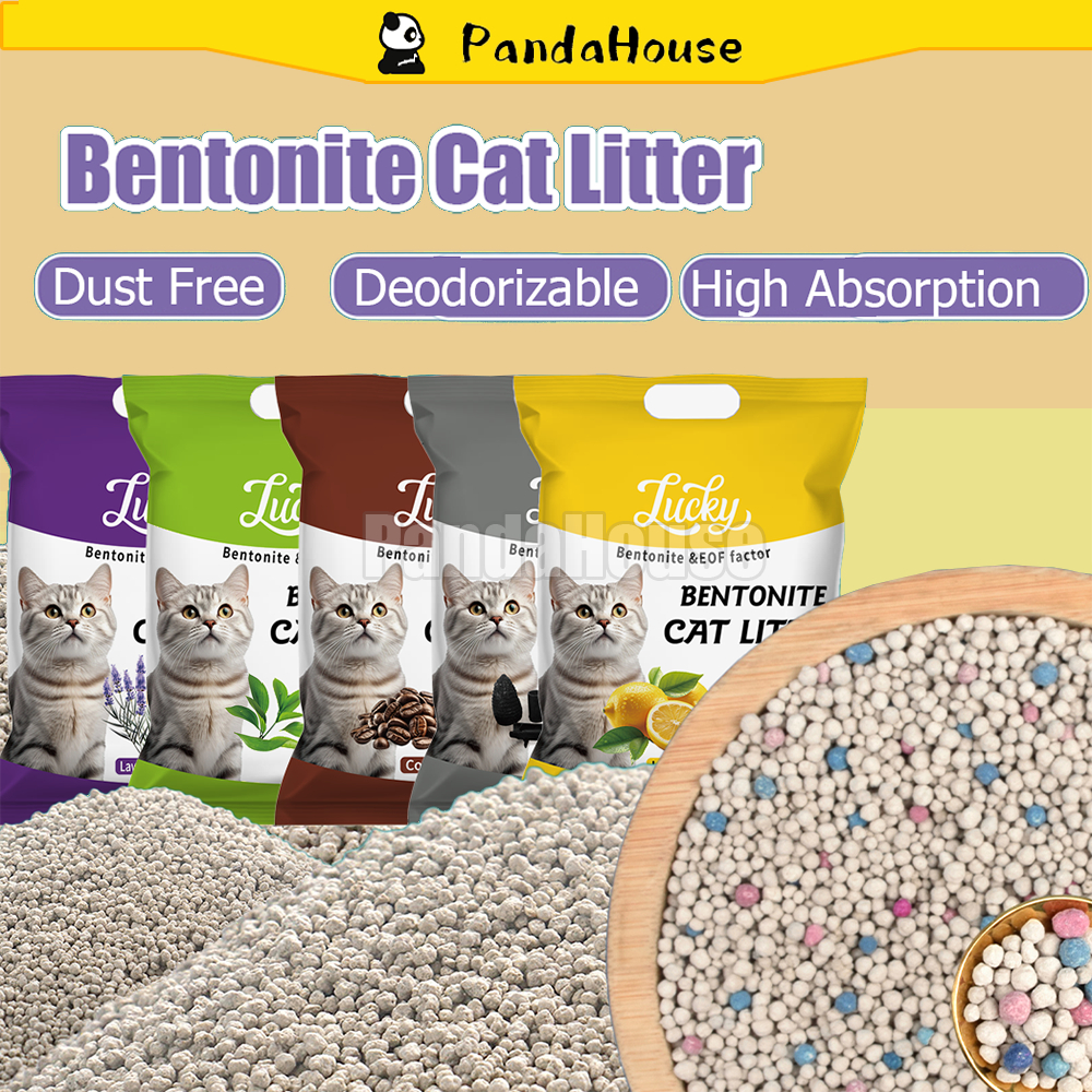Lucky Bentonite Cat Litter Food Grade Odour Control Clumping Highly ...