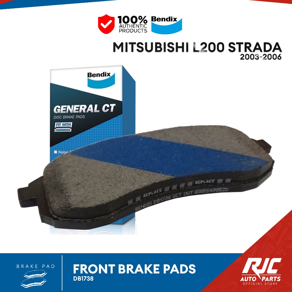 BENDIX BRAKE PAD MITSUBISHI L200 STRADA FRONT 2003-2006 DB1738 1set | Shopee Philippines