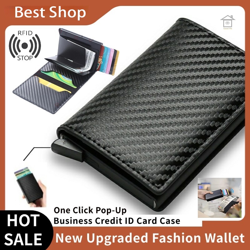 Super Durable Thin RFID Anti-theft Swipe Card Holder Automatic Pop-up ...