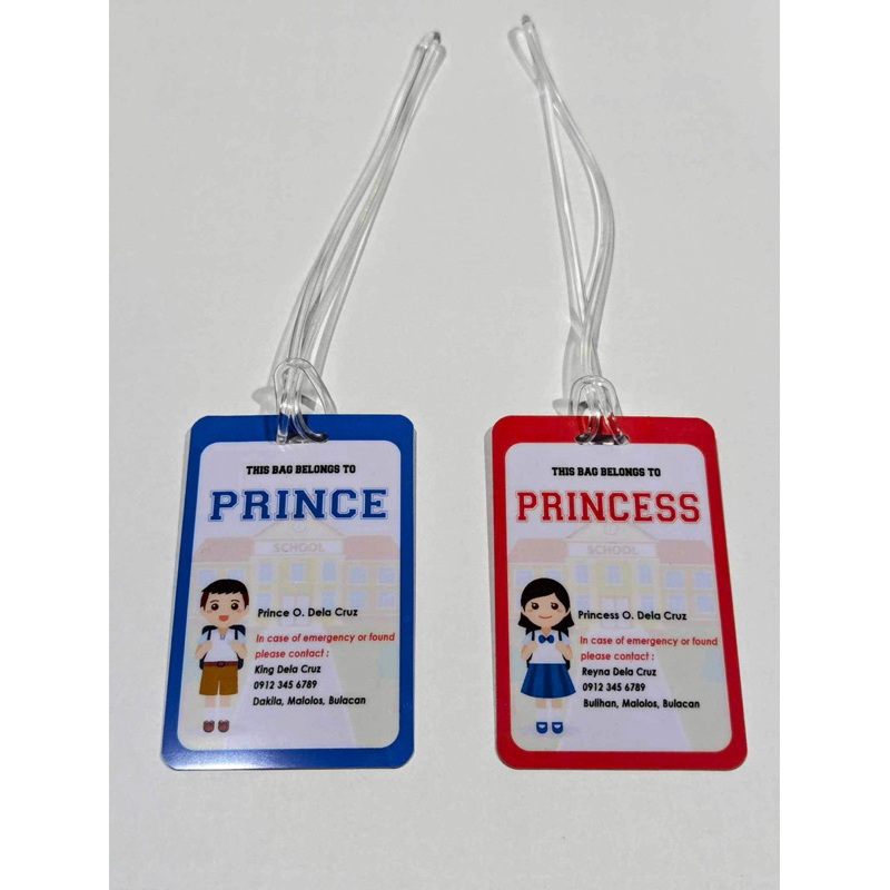CUSTOMIZED PVC BAG TAG with Rubber Loop | Shopee Philippines