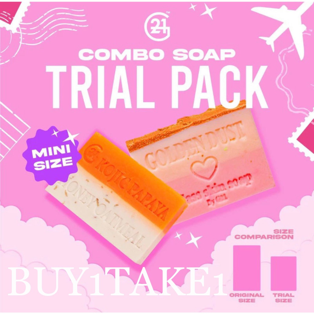G21KOJIC Papaya Oatmeal Golden Dolden Dust Duo MINI Combo Soap SCRUB ...