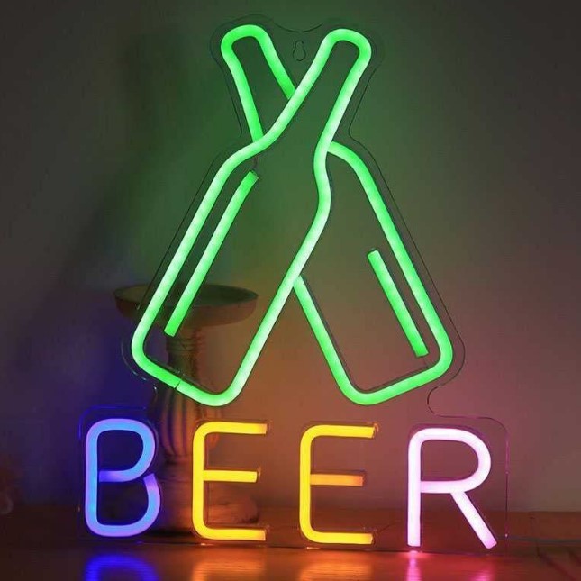Neon Lights BEER Signage Wall Decor for Bar Night Club USB Neon Sign ...