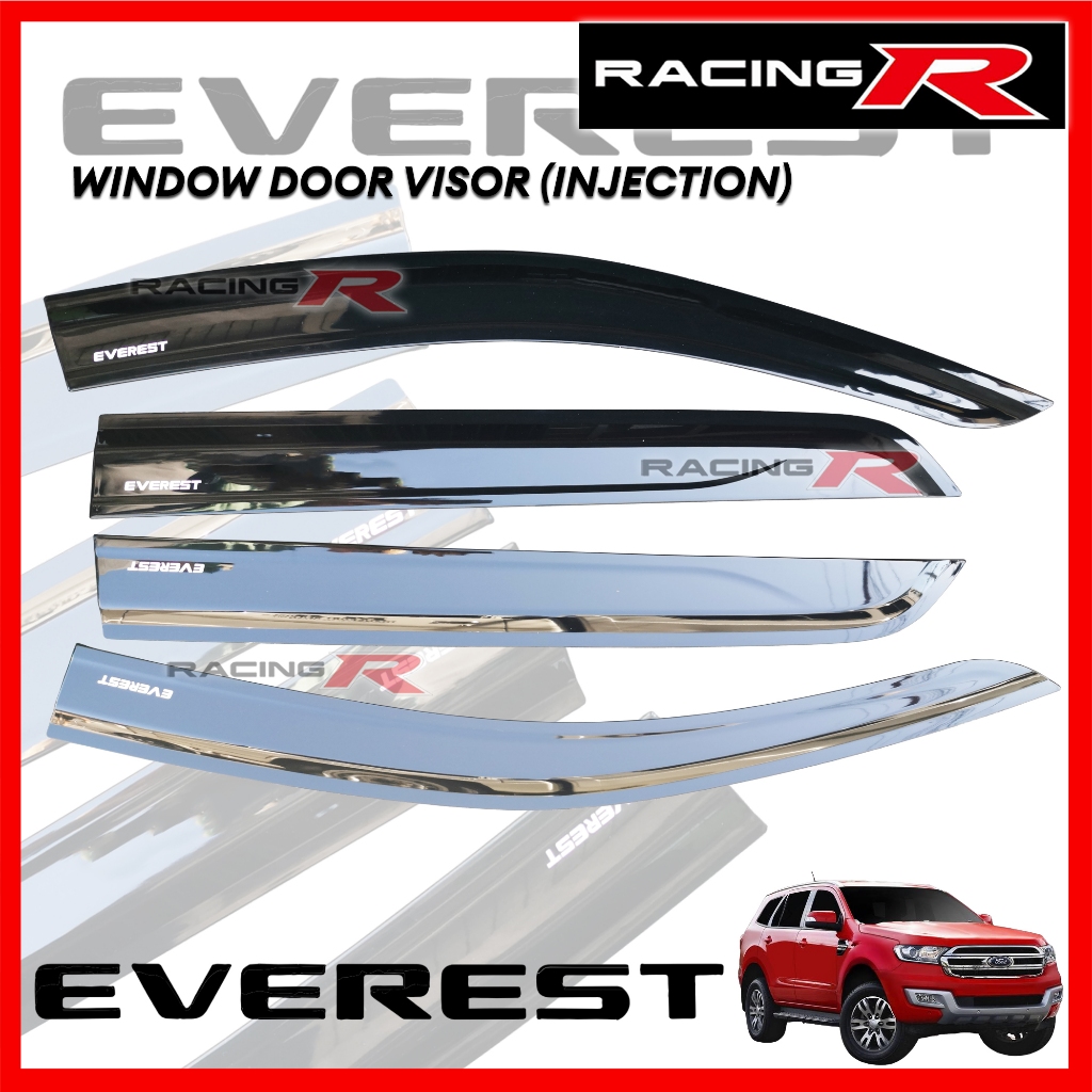 Everest 2016 to 2024 INJECTION Window Door Visor Black / Rain / Sun ...
