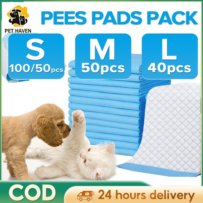 100PCS /50pc/40pcs Pet pee Pad S/M/L Dog Pee Training Pad Cat Pee Pad ...