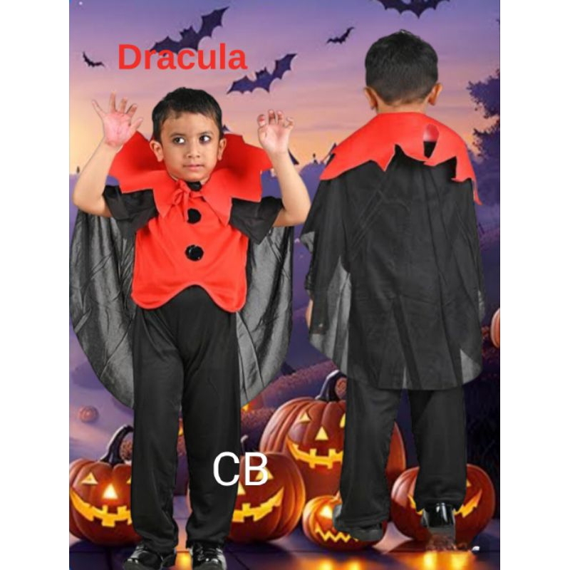 Halloween Vampire/Dracula Costume For Kids (Tap,pants,cape) | Shopee ...
