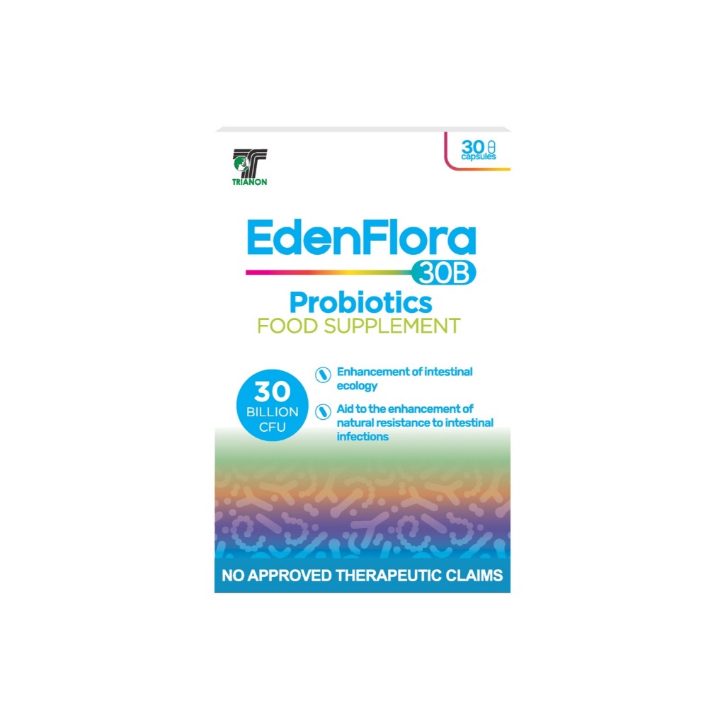 EdenFlora 30B Probiotics Prebiotics 10 Strains in 1 (30 capsules ...