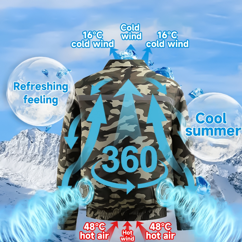 Air Conditioning Cooling Jacket Outdoor Summer Anti-heat Fan Clothing ...