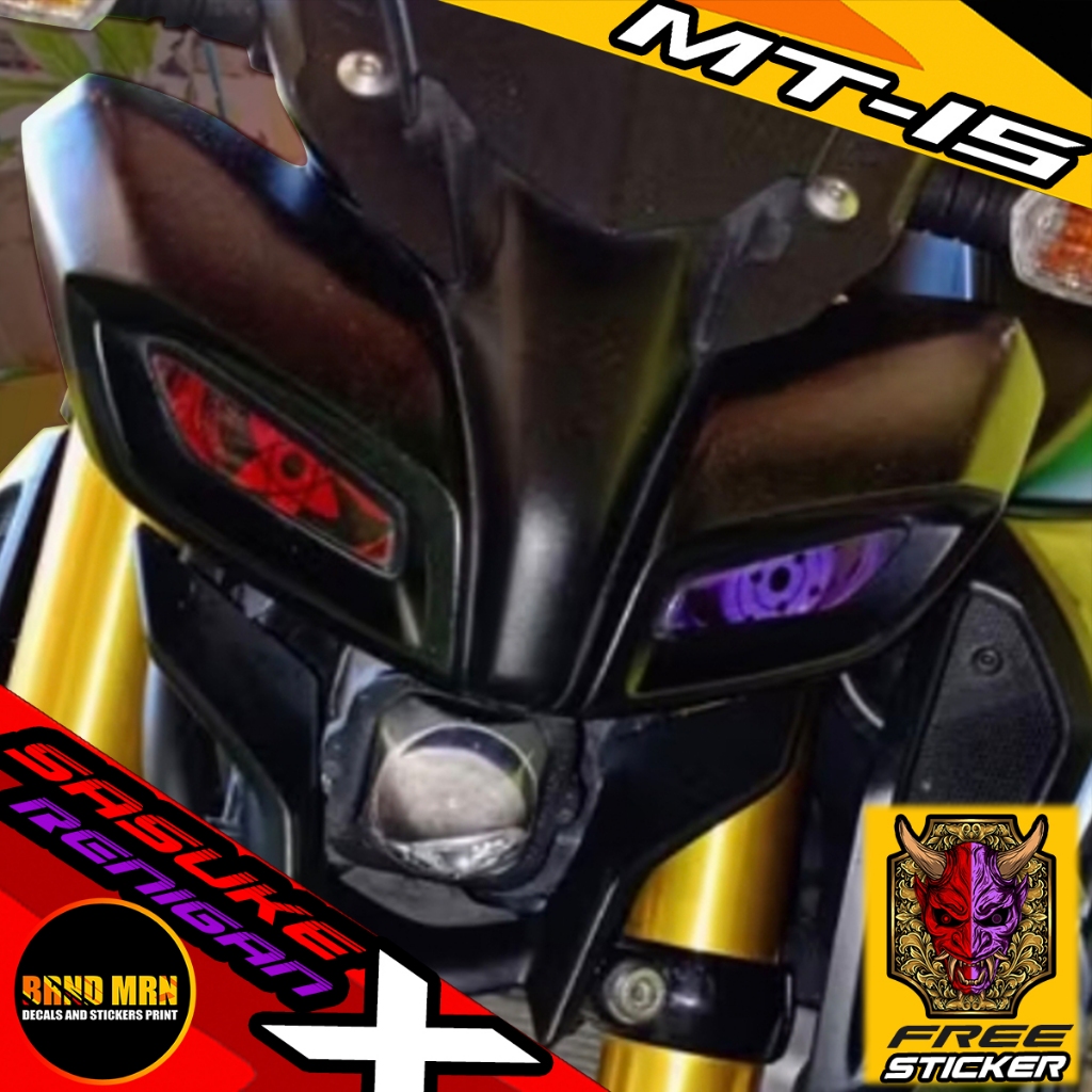 YAMAHA MT-15 EYE SHARINGAN EYE STICKER TINT PROTECTOR | Shopee Philippines