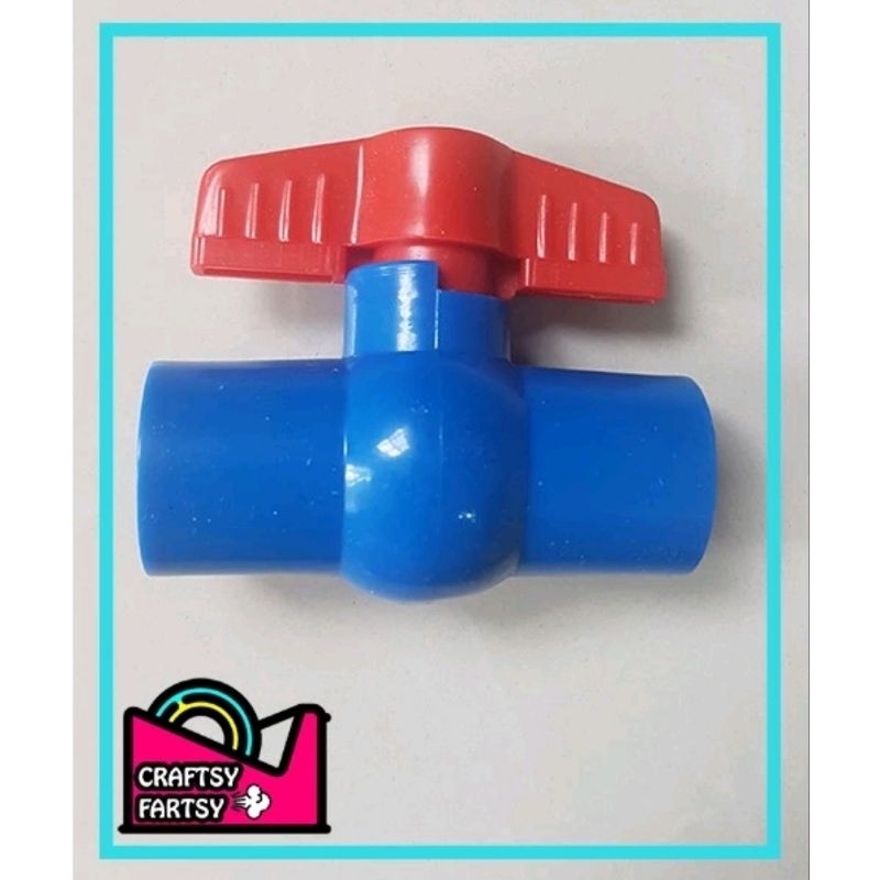 (PER PIECE) PVC Blue Ball Valve Plain/ Ball Valve with thread 1/2" to 1 ...