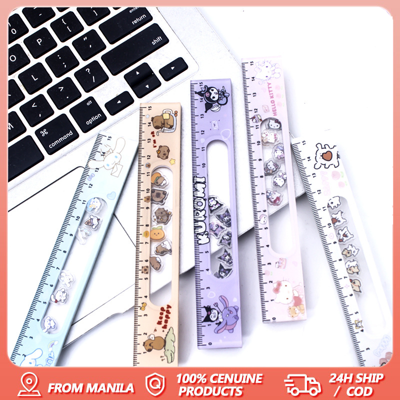 3 new cute cartoon Kuromi shaking ruler students 15cm acrylic thick ...