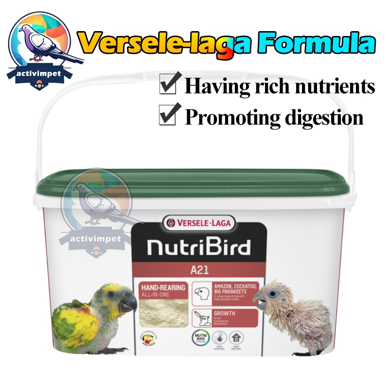 Versele Laga NutriBird A21 Bird Parrot Hand Feed Formula Milk Powder ...