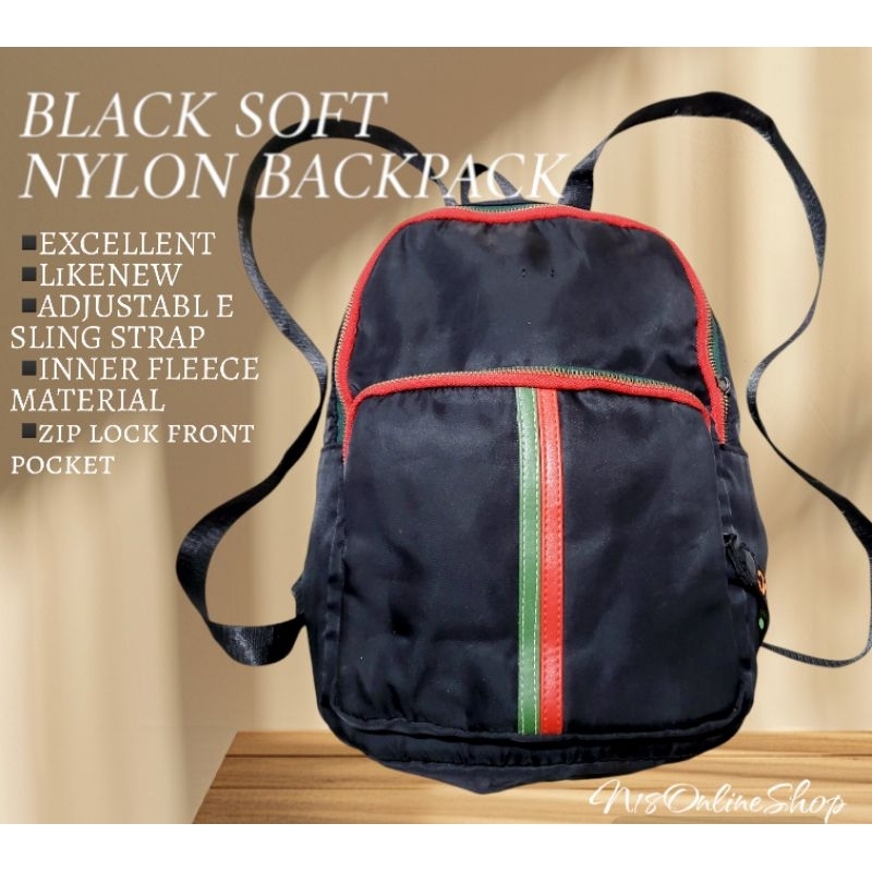 𝗕𝗔𝗖𝗞𝗣𝗔𝗖𝗞 𝗕𝗟𝗔𝗖𝗞 𝗕𝗔𝗚 𝗡𝗬𝗟𝗢𝗡 𝗣𝗥𝗘𝗠𝗜𝗨𝗠 𝗛𝗜𝗚𝗛 𝗤𝗨𝗔𝗟𝗜𝗧𝗬 Striped Lining Backpack ...