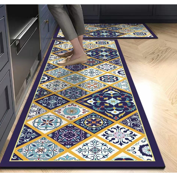 2pcs Kitchen Carpet Floor Mat Non-slip Thicken Doormat Rugs Kitchen ...