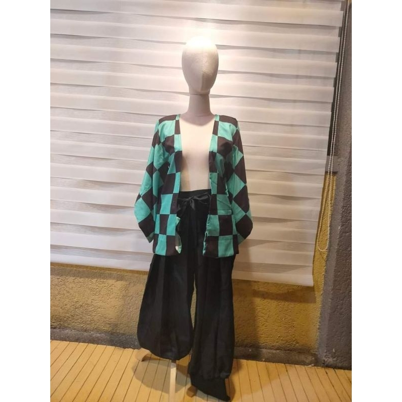 JAPAN Demon Slayer Tanjiro Kamado Haori and Hakama Costume Cosplay ...