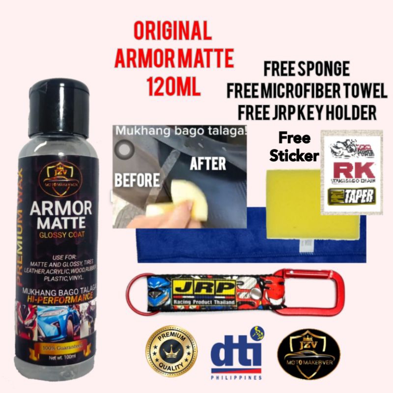 MOTOMAKEOVER armor matte coat 120ml with freebies | Shopee Philippines