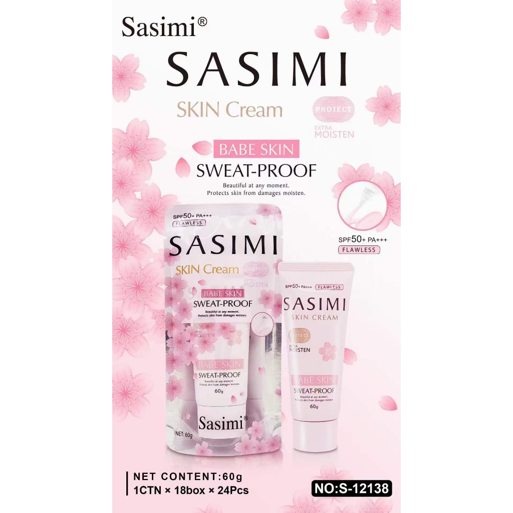 Sasimi 60g Facial Skin Cream SPF 50 PA+++ Moisturizing Skin Protect ...