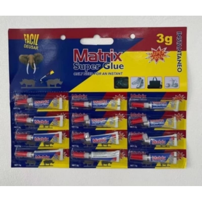 Matrix Super Glue 1pad 12pcs NET.3g | Shopee Philippines