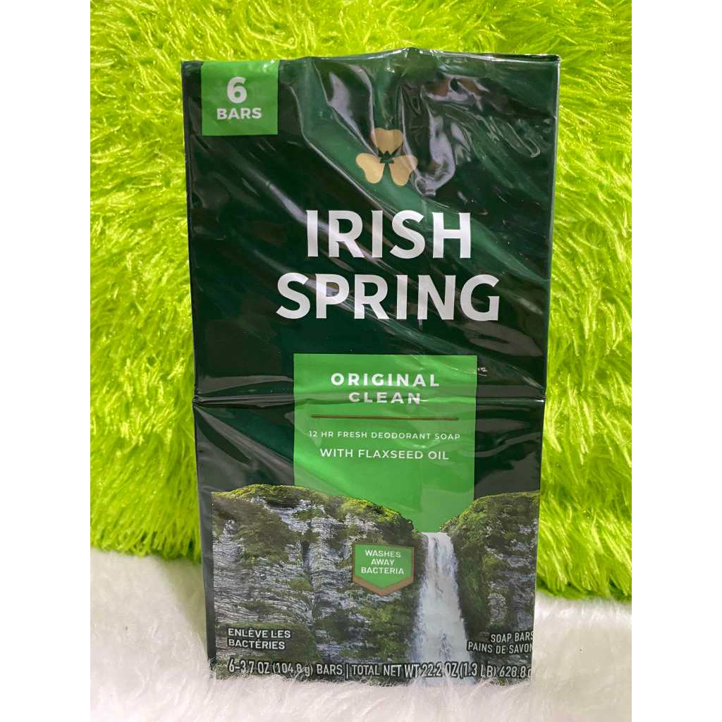 Irish Spring Deodorant Bar Soap for Men Original Clean, 6 count ...