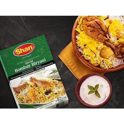Shan Bombay Biryani Recipe and Seasoning Mix 2.11 oz (60g) | Shopee ...