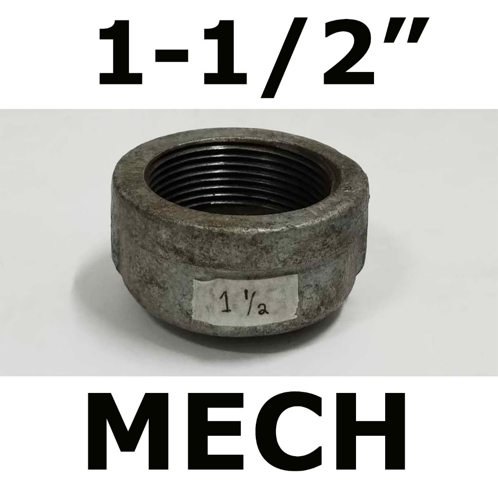 MECH GI CAP 1-1/2" SCH40 STANDARD GALVANIZED IRON ...