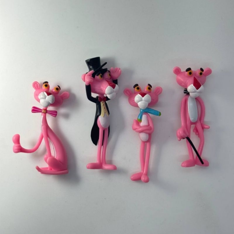 Gentlemen Pink Panthers (Set of 4) Figurines | Shopee Philippines
