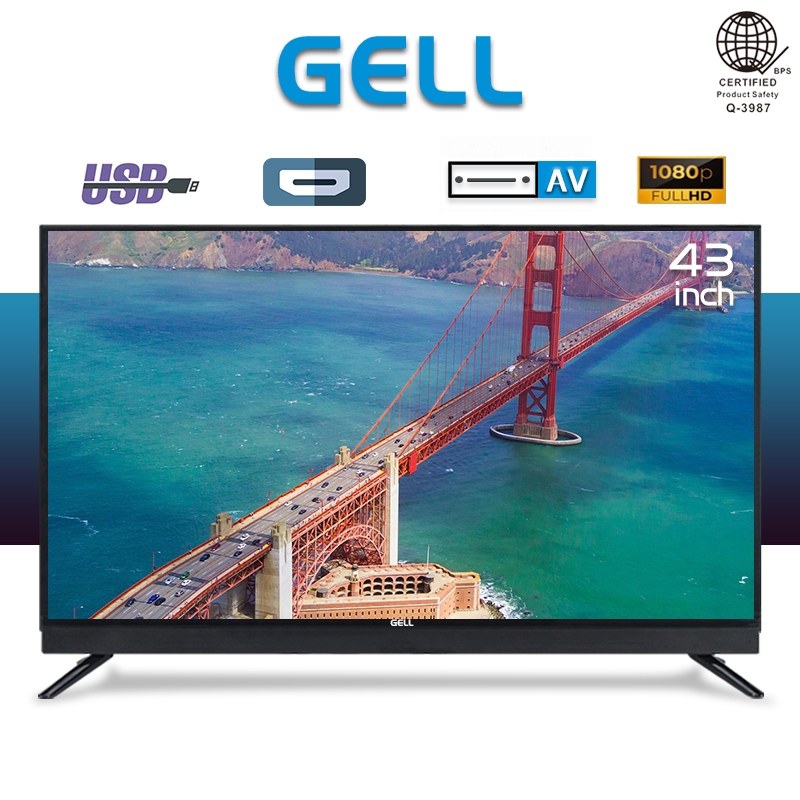 Gell 43 Inch LED Smart TV Flat Screen FHD Ultra-Slim | Shopee Philippines