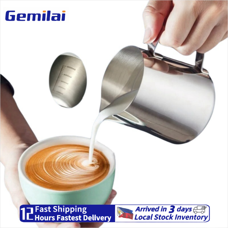 Stainless steel coffee pot espresso milk cream pot barista handmade ...