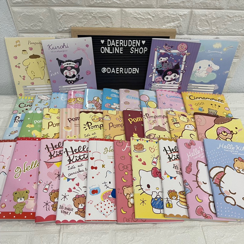 Sanrio Characters Writing Composition Notebook (Kuromi Pompompurin ...
