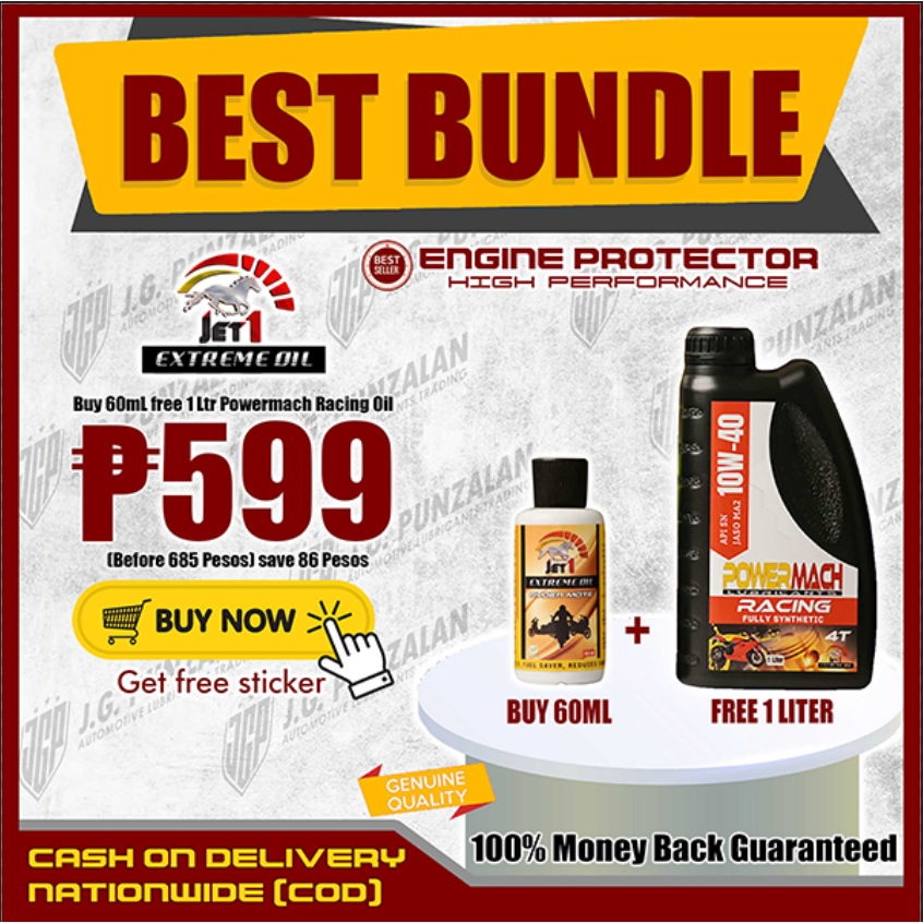 Jet 1 60ml Free RACING Motorcycle Engine Oil FULLY SYNTHETIC (1LITER ...