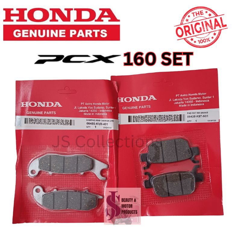 HONDA PCX 160 BRAKE PADS SET | Front and Rear Genuine Parts | Shopee ...