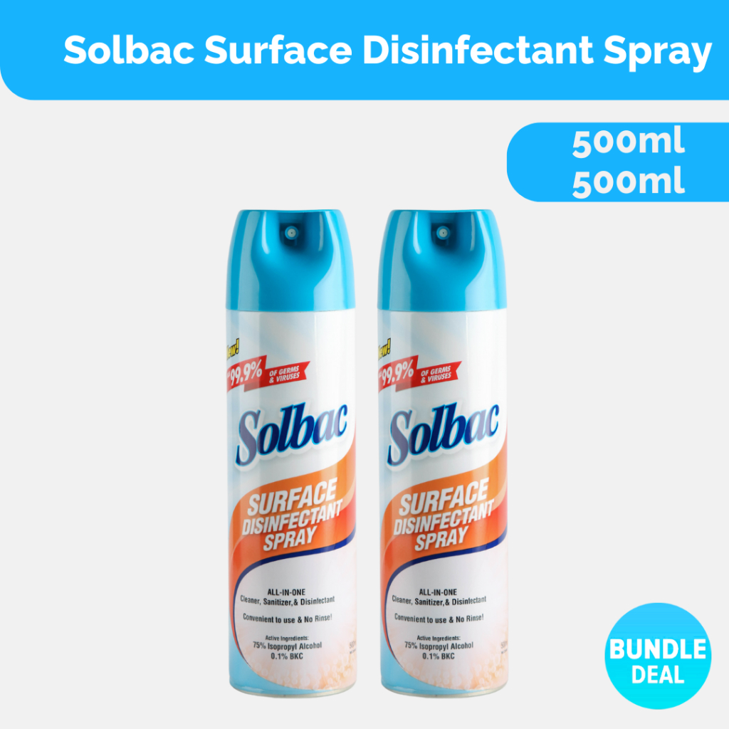 [2pcs] Solbac Surface Disinfectant 500ml | Shopee Philippines