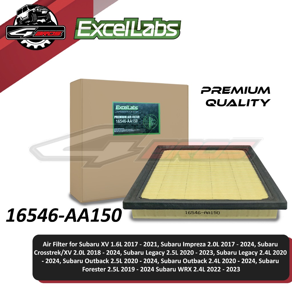 Air Filter (16546-AA150) for Subaru XV, Impreza, Crosstrek, Legacy ...
