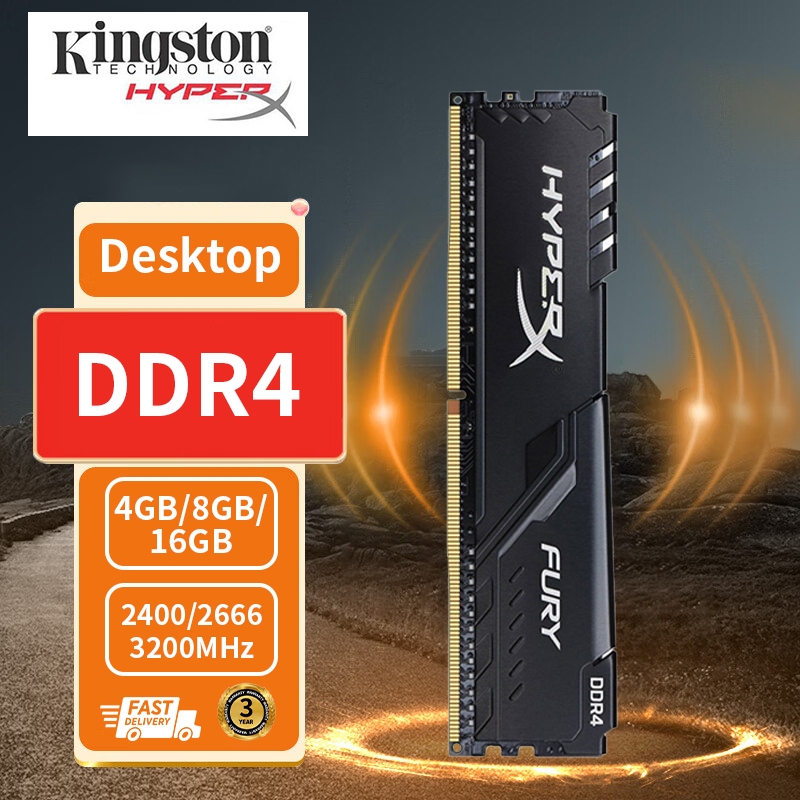 【Local 24H】Ram DDR4 4GB 8GB 16GB Kingston Hyperx Desktop PC 2400 2666 3200MHZ Desktop RAM DDR4 ...