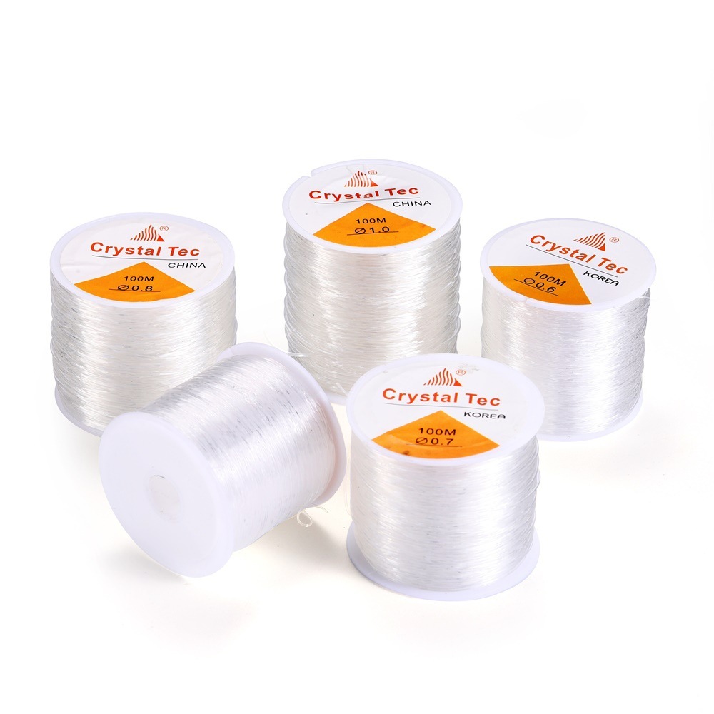 100M/Roll Crystal DIY Beading Stretch Cords Rope Strong Elastic Line ...