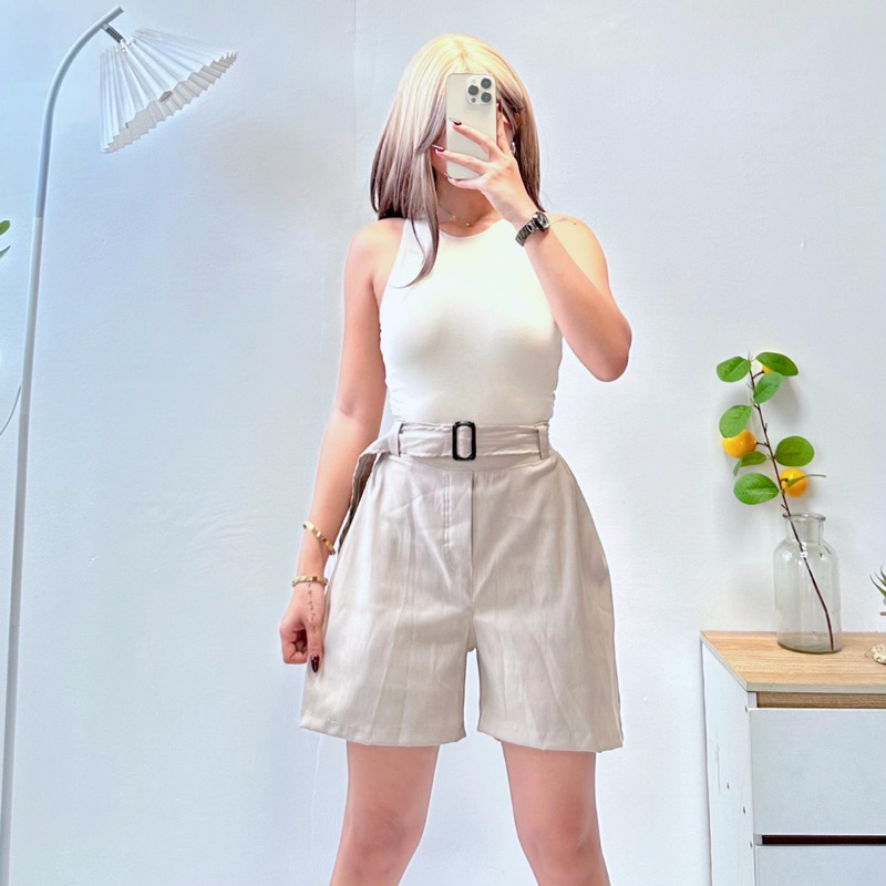 JK- BELTED SHORT EXTRA PLUS SIZE/PLUMP GIRLS WIDELEG SHORTS /WOVEN ...