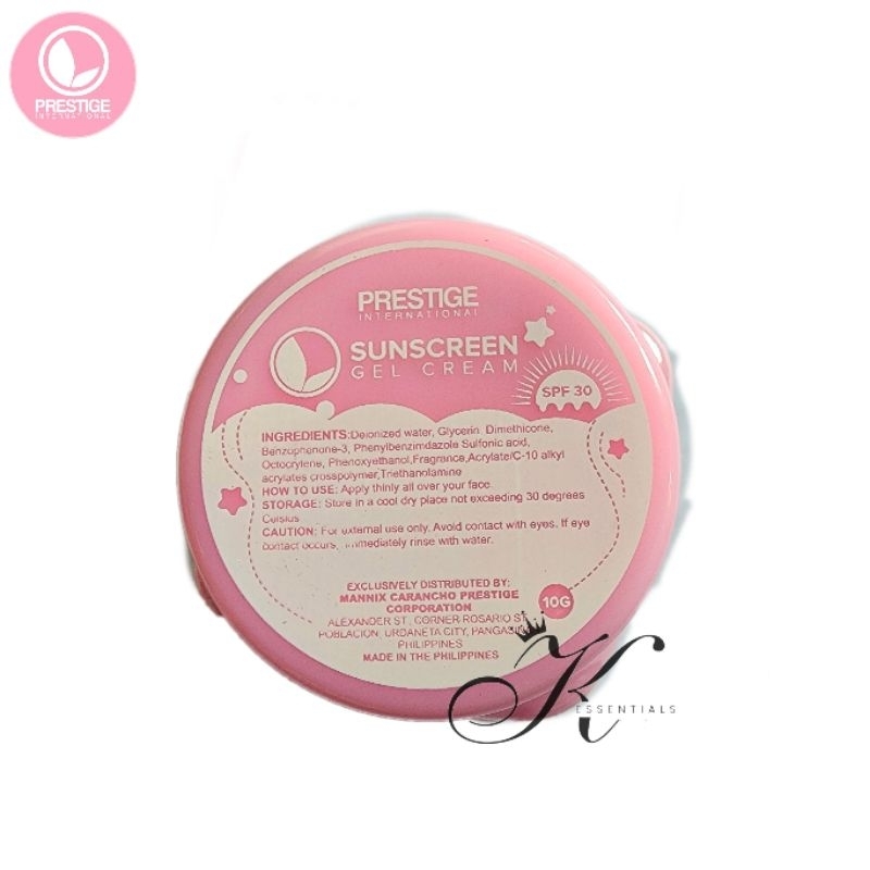 PRESTIGE SUNSCREEN GEL CREAM - 10g (EXPIRY JUNE 2027) | Shopee Philippines
