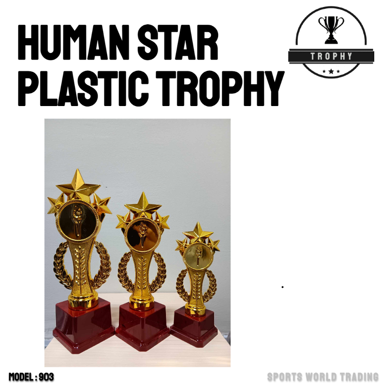 Human Star Trophy Set of 3 ( 903 )( Customize Available ) | Shopee ...