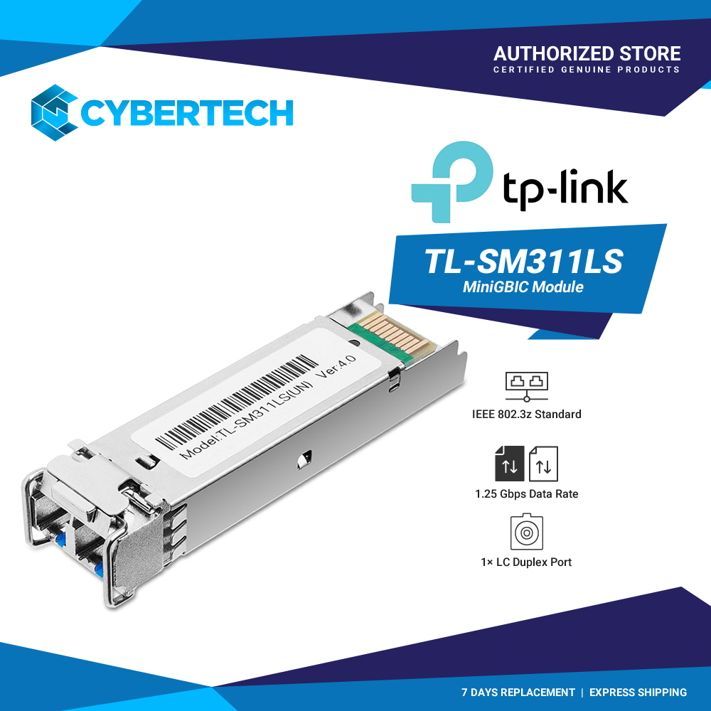 TP-Link TL-SM311LS MiniGBIC ModuleGigabit Single-Mode SFP LC Interface ...