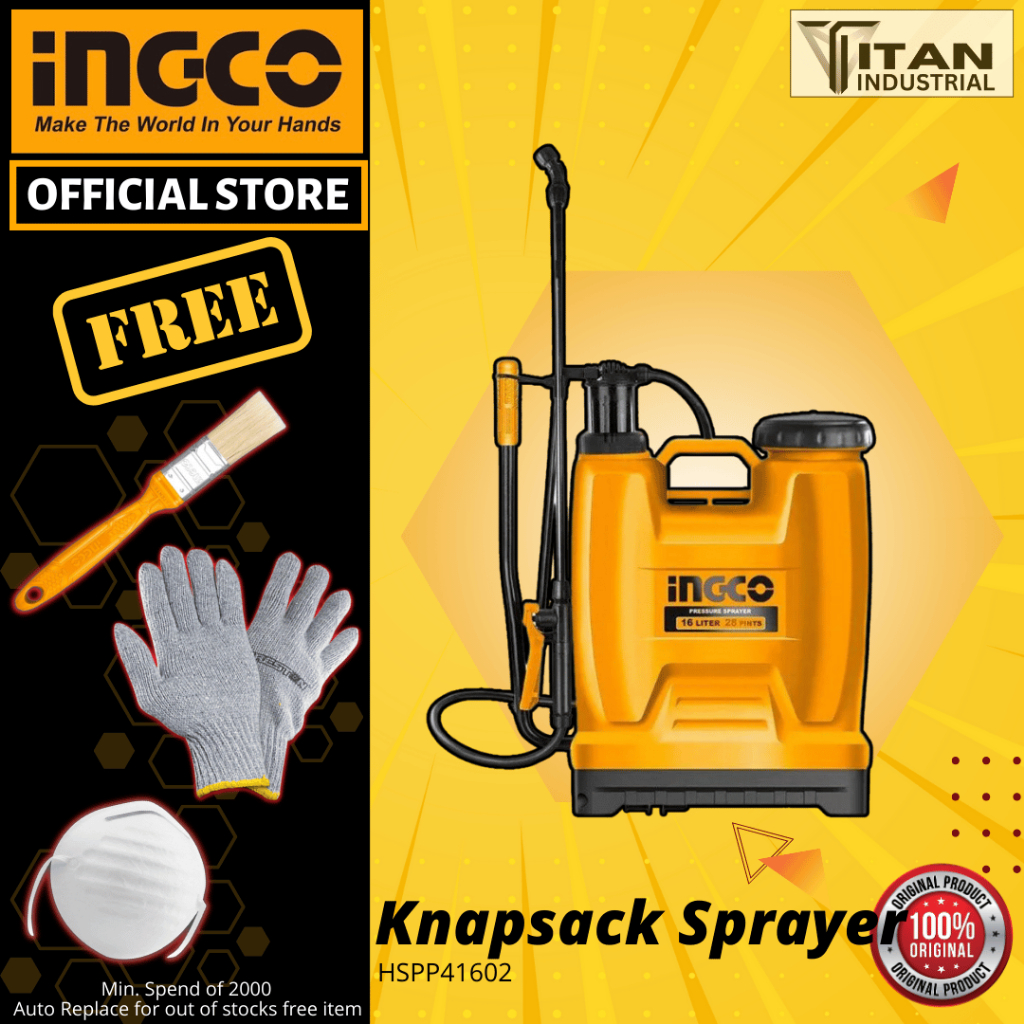 INGCO Knapsack Sprayer 16L HSPP4161 / HSPP41602 • Tm ss | Shopee ...
