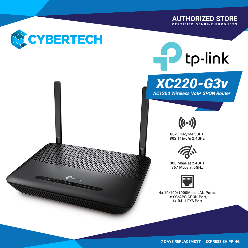Tp-Link XC220-G3v AC1200 Wireless VoIP GPON Router | Shopee Philippines