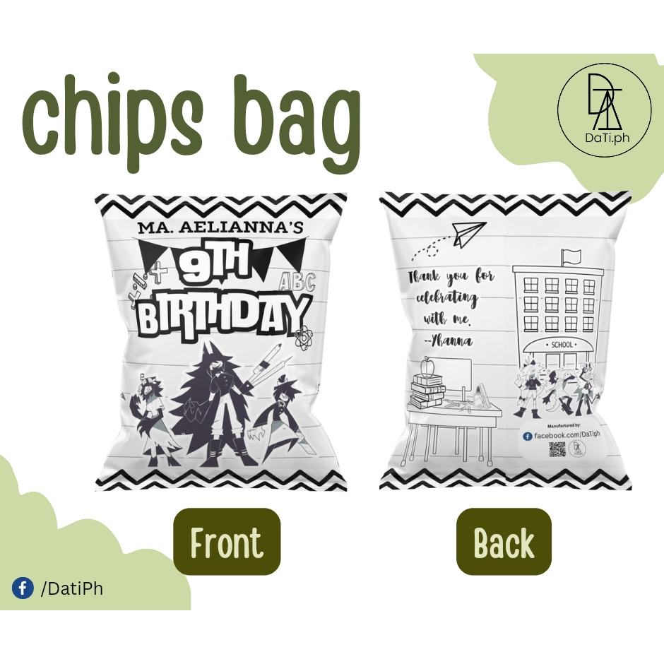 Personalized Chip Bag / Loot Bag | Shopee Philippines
