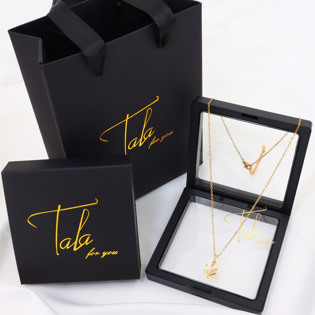 Tala for you 18k Gold Necklace Maple Leaf Collection Jewelry Diamond ...