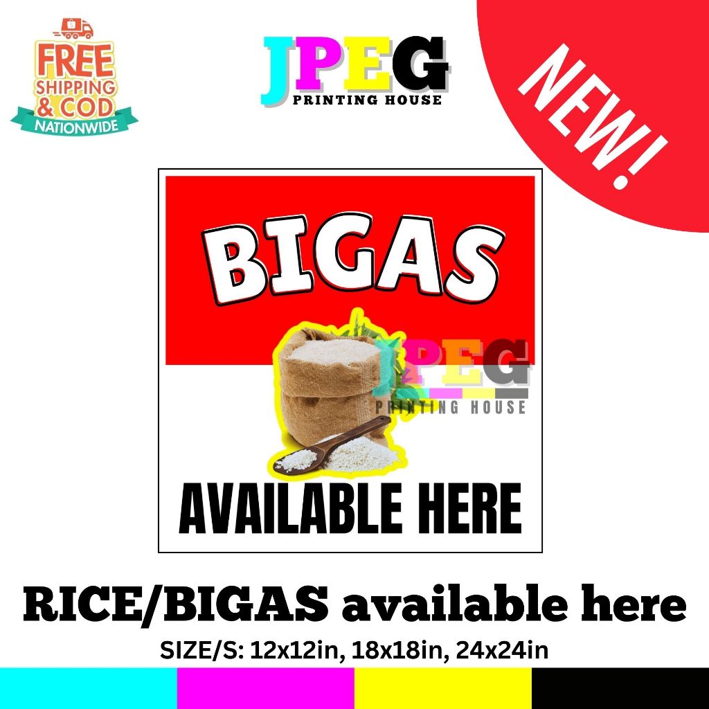 BIGAS AVAILABLE HERE Signage Tarpaulin Laminate and Tarp Affordable ...